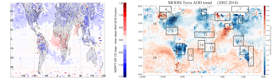 MOPITT CO and MODIS AOD Trend Analysis | Atmospheric Chemistry ...